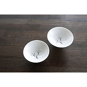 丸モ高木陶器 Japanese Sakura Cherry Blossom Color Changing Sake Cups (Pair), Magical Blooming Sake Cups