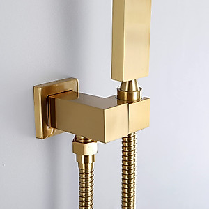 Oupukle Shower Hose Stainless Steel Handheld Shower Head Hose with Brass Insert and Nut - Durable and Flexible (60 Inches, Brushed Gold)