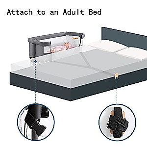 nordmiex Baby Crib,3 in 1 Bassinet for Baby,Bedside Sleeper Bedside Baby bassinets Crib for Newborn,Adjustable Portable Baby Bed for Infant/Baby,Gray