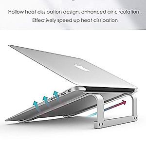 SKYZONAL Laptop Stand Aluminum Ventilated Stand Ergonomic Riser (Silver)