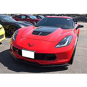 iJDMTOY Red Track Racing Style Front Bumper Tow Hook Ring Compatible With 2014-2019 Chevrolet Corvette Z06 ZR1 Z51, Made of Light Weight CNC Aluminum