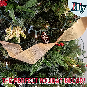 Idiy Natural Burlap Ribbons (2" Wide, 10 Yards) - No Wire,100% Jute - Great for DIY Crafts and Projects, Gift Wrapping, Wedding Decoration, and More!