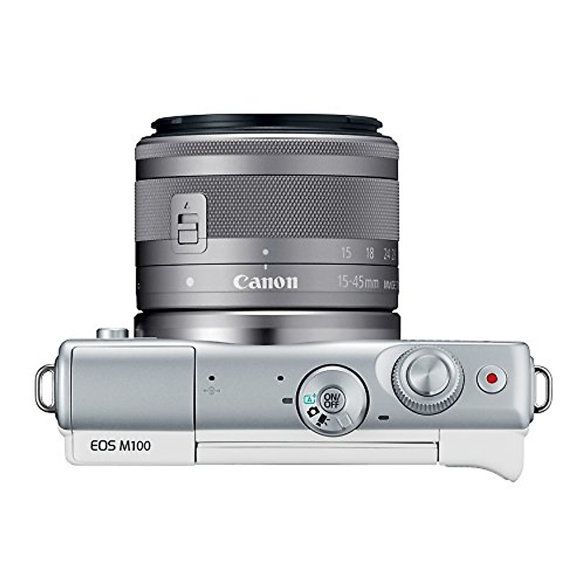 Canon EOS M100 Mirrorless Camera w/ 15-45mm Lens - Wi-Fi, Bluetooth, and NFC Enabled (White)