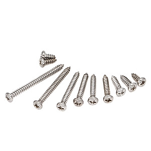 binifiMux 390pcs M3 Phillips Pan Head Screws Self Tapping Drilling Screws Assortment Kit, 304 Stainless Steel, 10 Sizes