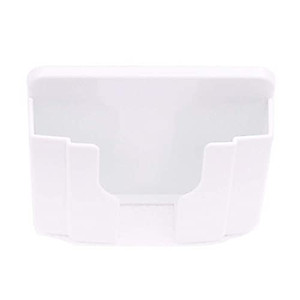Wall-Mounted Self-Adhesive Mobile Phone Wall Charger Bracket and Remote Control Bracket Multifunctional Storage Box (White)