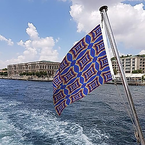 Tile Cube Reversible Flag 2x3ft | Outdoor/Indoor Decoration | Metal Grommet | Quick Dry | Great For Lawn, Balcony, Party