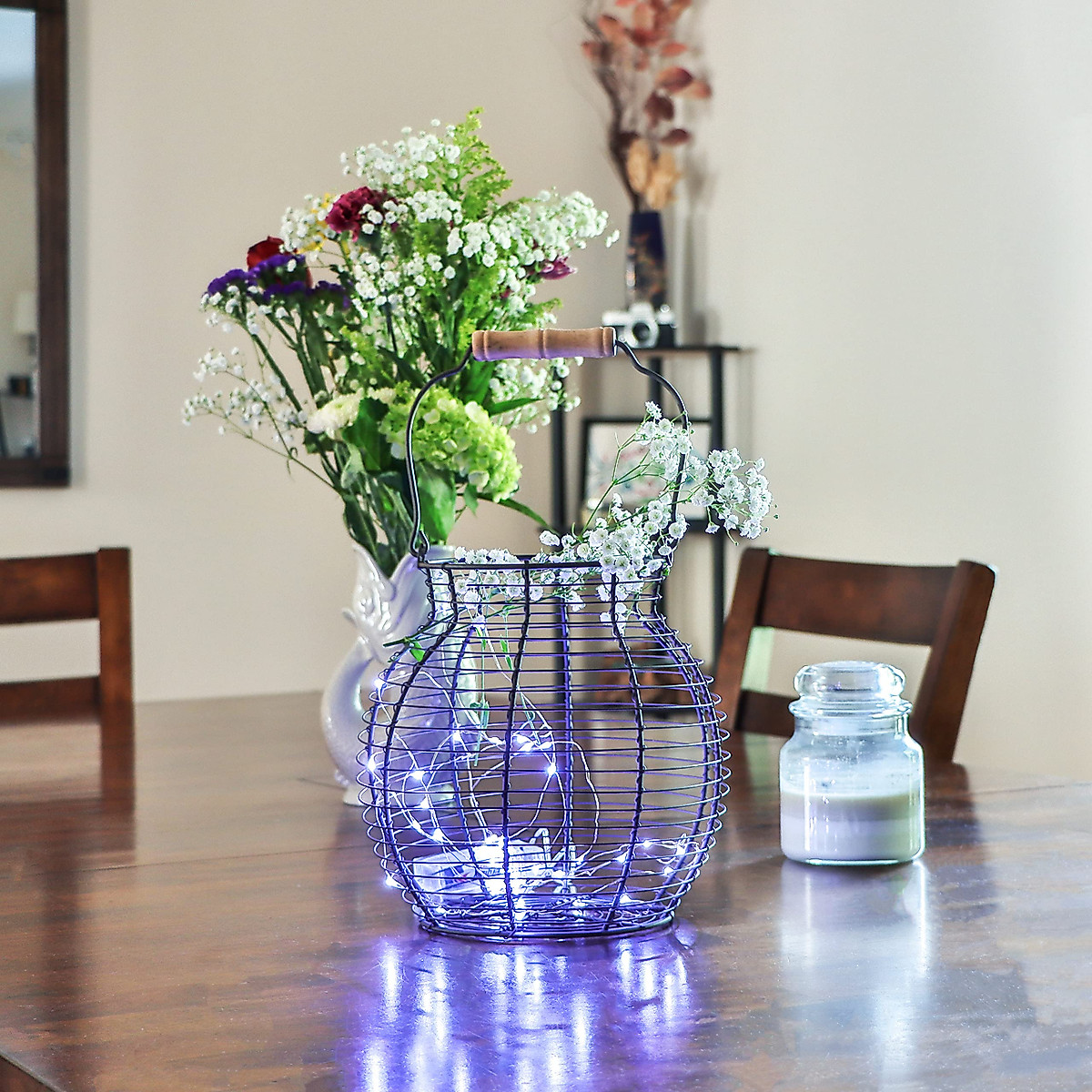 Wire Egg Basket - Vintage Style - By Trademark Innovations