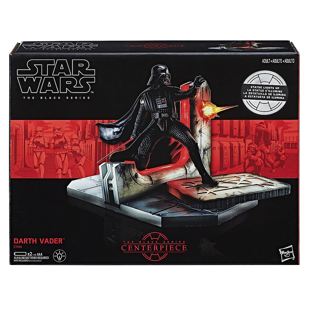 STAR WARS Black Series Darth Vader Table Centerpiece - Multiple Light-Up Parts - 2 AAA Batteries