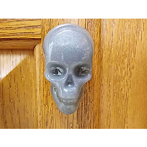 Sterling Silver Skull Door Knobs Drawer Knobs (Set of 2)