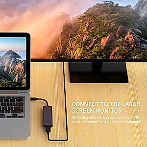 5 in 1 TypeC to Multi Interface Hub,TypeC 5.0GBS Docking Station TypeC to HD Multimedia Interface/Storage Card/USB Adapter with 4K Connection