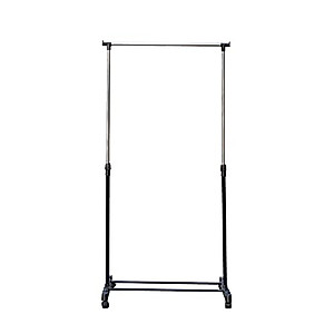 ETKEGHIP Clothing Garment Rack with Wheels and Bottom Shelves, Height Adjustable Clothes Storage Drying Rack Floor Standing Hanger Coat Hat Stand for Bedroom, Laundry Room, Retail Store