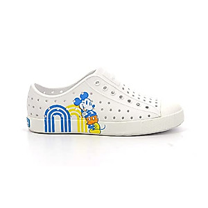 Native Shoes Kids Jefferson Print Sneakers for Little Kids - Free Friendly Step, Eva Upper, and Let Feet Breathe Shell White/Shell White/Positive Mickey 1 Little Kid M