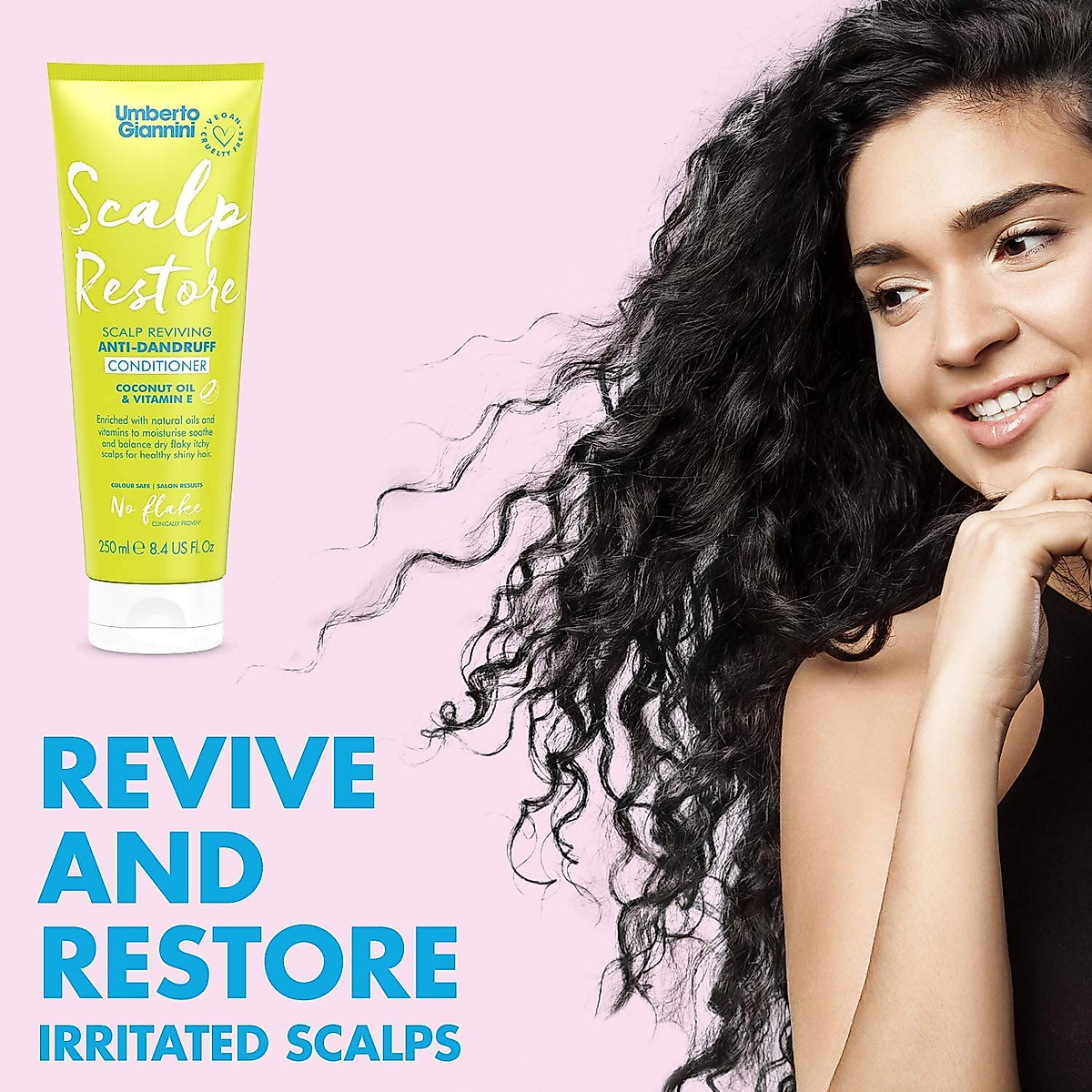 Umberto Giannini Scalp Restore Balancing Conditioner, Vegan & Cruelty Free Scalp Reviving Formula with Coconut Oil & Vitamin E, 8.5fl Oz