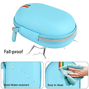 Leayjeen Portable Case Compatible with Blood Glucose Monitor Kit，Holds Glucometer, Lancing Device, Blood Sugar Test Strips,Lancets and Other Diabetic Testing Accessories-Blue(Case Only)