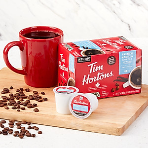 Tim Hortons French Vanilla Coffee, Single-Serve K-Cup Pods Compatible with Keurig Brewers, 12ct K-Cups