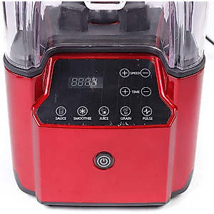 110V 2200W Electric Commercial Soundproof Blender 2.2L Fruit Juice Smoothie Maker Professional Countertop Blender with Shield Quiet Sound Enclosure for Puree, Ice Crush, Shakes and Smoothies