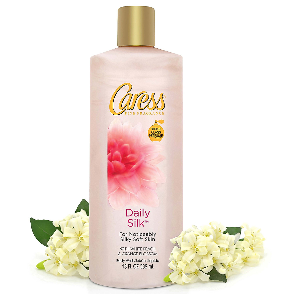 Caress Body Wash for Women, Daily Silk, 18 oz, 4 Count, softening
