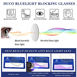 DUCO Blue Light Glasses for Kids Girls Boys,Gaming Computer TV Phone Fake Glasses for Kids Age 6-10,Anti Bluelight & UV K023