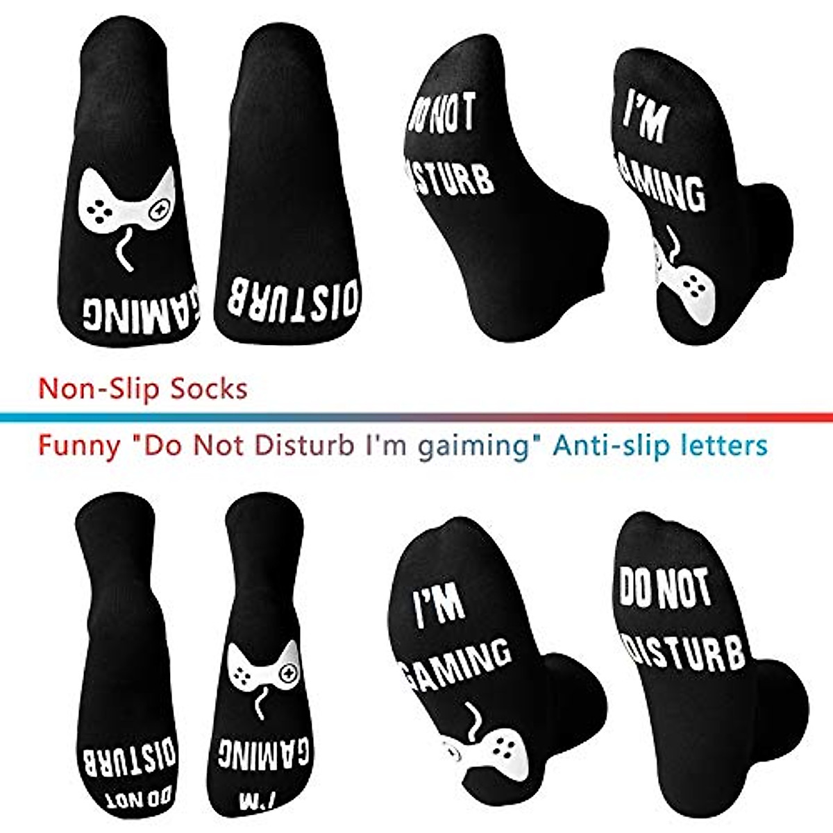 Do Not Disturb I'm Gaming Socks, Gifts for Teenage Boys, Gaming Socks Novelty Birthday Gifts Ideas for Teen Boys Mens Gamer Kids Sons Husbands Dad Father