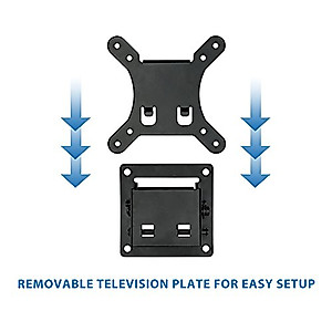Mount-It! Small TV Monitor Wall Mount | Quick Release | Fits 13-32 Inch LCD/LED Screen | Max 33 Lbs | Slim Tilting Design | Easy Installation