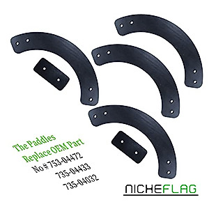 NICHEFLAG 753-04472 Auger Kit Replaces MTD 753-04472 MTD, Auger Replacement Rubber 753-04472 Kit, 753 04472, 735-04032, 735-04033 for Troy-Bilt Squall 2100, 210, 521, 721, 5521 Snow Throwers
