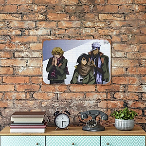 Gundam Mobile Suit Gundam: Iron Blooded Orphans Mikazuki Augus Eugene Sevenstark Orga Itsuka Metal Tin Sign Garage Sign Wall Decoration Old Car Shop Movie Poster Oil Station Sign 8 × 12 inches