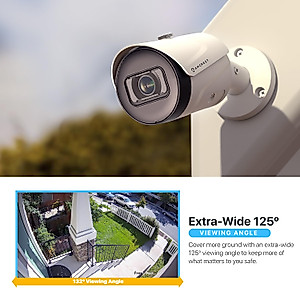 Amcrest 2-Pack UltraHD 4K (8MP) Bullet POE IP Camera, 3840x2160, 98ft NightVision, IP67 Weatherproof, 125° FOV, Supports up to 256GB MicroSD Recording, White (2PACK-IP8M-2496EW-AI-V3)