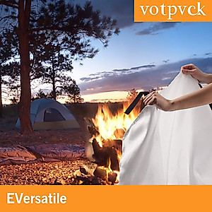 Votpvck Emergency Fire Blanket for Home and Kitchen,Fireplace Grill Camping,Survival Gear Emergency Supplies,Flame Retardant Protection and Heat Insulation,2 Pack Fibeglass Blanket 39’’x39’’