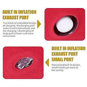 unhg Inflatable Deck Chair with Air Pump, Inflatable Lounger Beach Air Sofa Chair Lazy Lounge Sofa for Indoor Living Room Bedroom, Outdoor Travel Camping Picnic （Red）