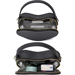 CATMICOO Small Heart Shaped Purse for Women with Removable Crossbody Strap