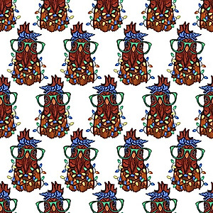Funny Quirky Mama Chicken Gift Wrap Country X-mas Thick Christmas Wrapping Paper (6 foot x 30 inch roll)