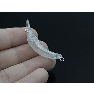 10PCS Unpainted Fishing Lure Blanks 1.11g 4.2cm with 4mm Free Fishing Eye Crankbait Baits Simulation Blank Body Clear Hard Baits Trout Salmon Minnow Lure Popper Lures Topwater Freshwater 8380