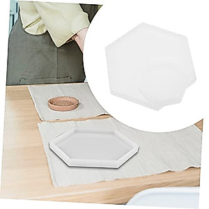 Cabilock 4 Pcs Hexagonal Silicone Mold Silicone Tray Mold Molde De para Resina Resin Molds Epoxy Coaster Crystal Resin Coaster Hexagon Coaster DIY Tea Cup Mat Mold Coaster Mold Cup