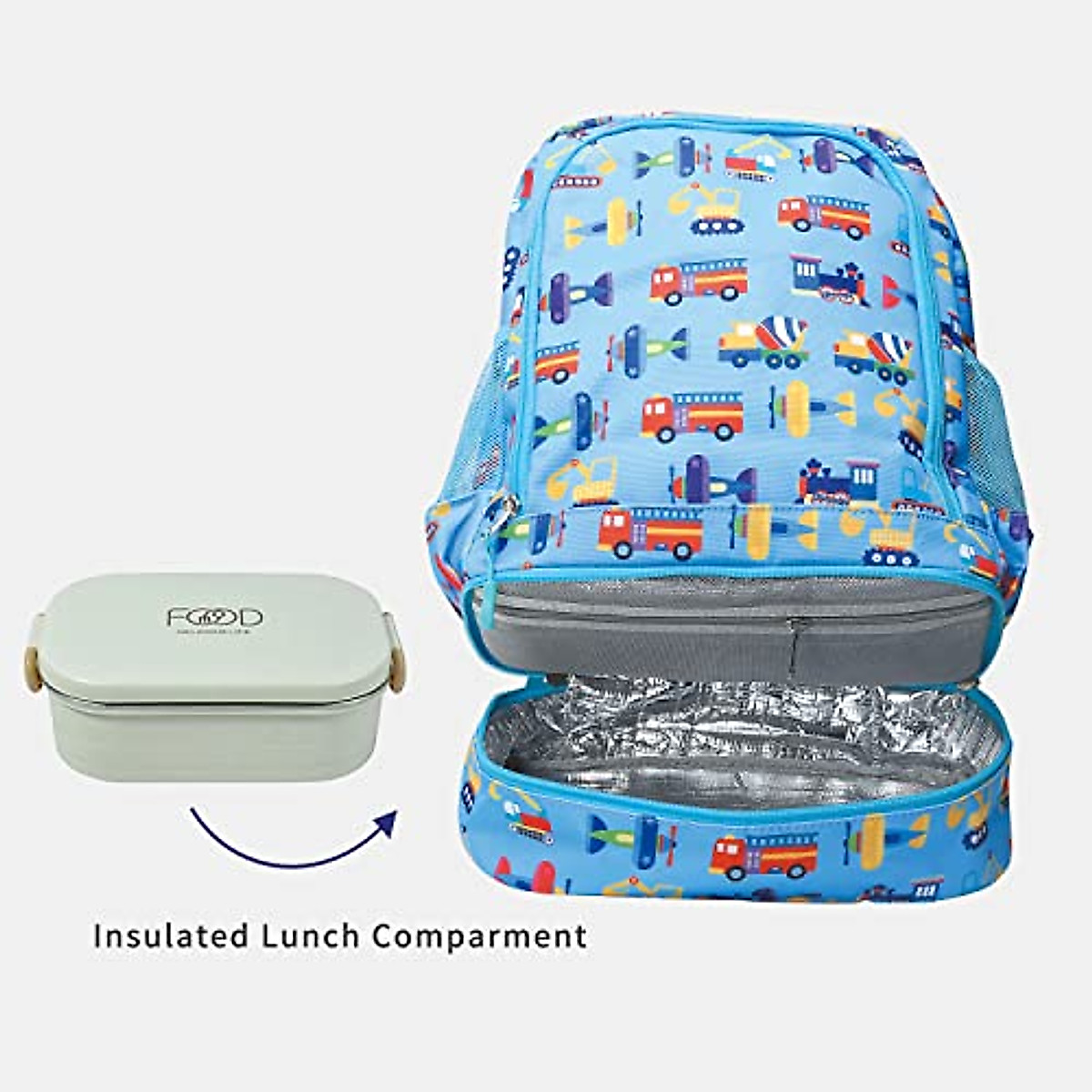 Kids Backpacks for Boys and Girls,Cute Lightweight Bookbag Toddler Preschool Backpack with Insulated Lunch Bag