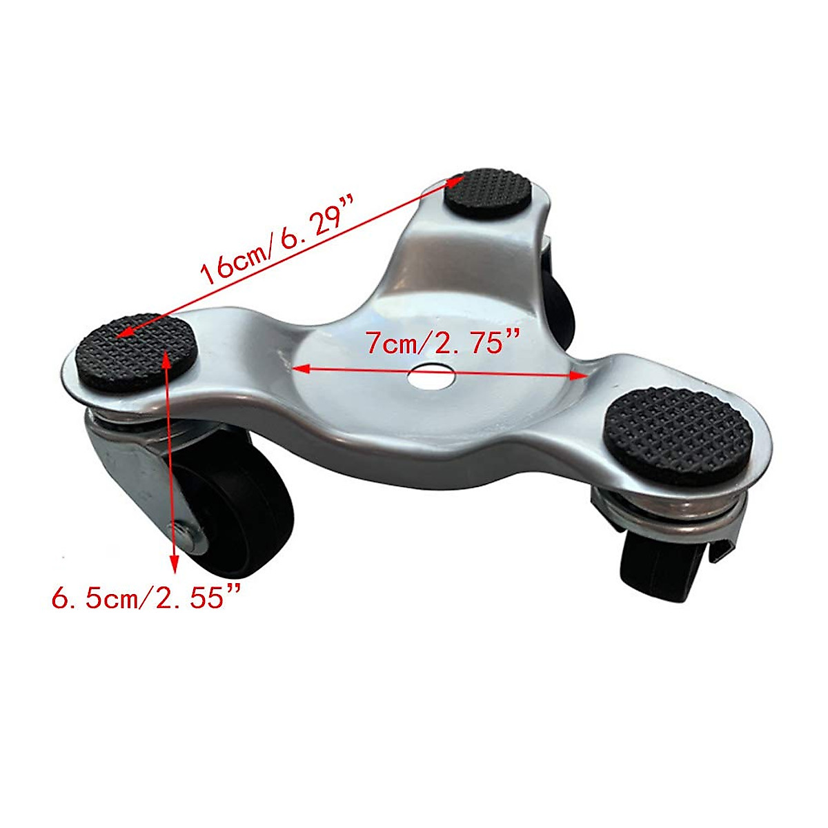 6-Inch Steel Tri-Dolly, 3 Wheel Furniture Dolly, Furniture Mover's Dolly, Triangle Dolly, Easy Moving System Great for Moving Furniture & Appliances, Durable and Easy to Use 2 Pack