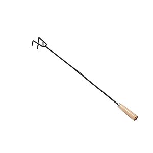 HOSKO Steel Fire Pit Poker Stick -33 Inch Long Fireplace Tool with Wood Handle - Suit for Outdoor Camping Fireplace Tool Stoke Campfire Fireplace Indoor or Outdoor Use