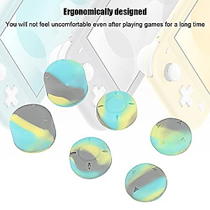 Button Cover, Ergonomic Game Controller Button Cover Heightening Elastic for Switch(Camouflage)