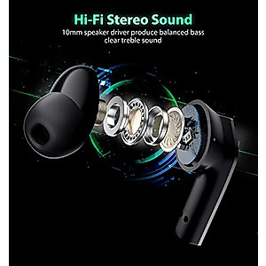 Bluetooth 5.3 Wireless Earbuds in-Ear Headphone for iPhone 14 Pro Max 13 Samsung Z Fold 4 Flip 3, Noise Cancelling Mic Bass Sound Sport Headset for iPad 10 Galaxy S23 S22 S21 Pixel 7 Pro 6 Oneplus 11
