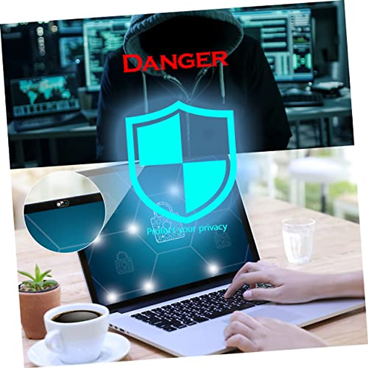 NUSITOU 21 pcs Camera Cover Phone Cover Webcam Blocker for laptopa Cell Phone Camera Webcam Shutter Cover Laptop Protector Phone Webcam Cover Privacy Cover Slide Rail Tablet Slider abs