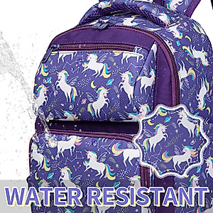 VASCHY Toddler Backpack for Girls, Kids Cute Kindergarten Daycare Children 7L Small Backpack Bookbag for School Travel Purple Unicorn