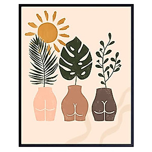 Mid-century modern Bathroom Decor - Aesthetics Modern art - Powder room Contemporary art - Bathroom Wall Decor for Women - Woman Buttocks Wall Art decoration - Modern Bathroom Wall Art Poster 8x10