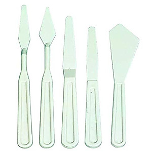 Jack Richeson 500819 Flexible Super Safety Painting Knife Set, Plastic (Pack of 5)