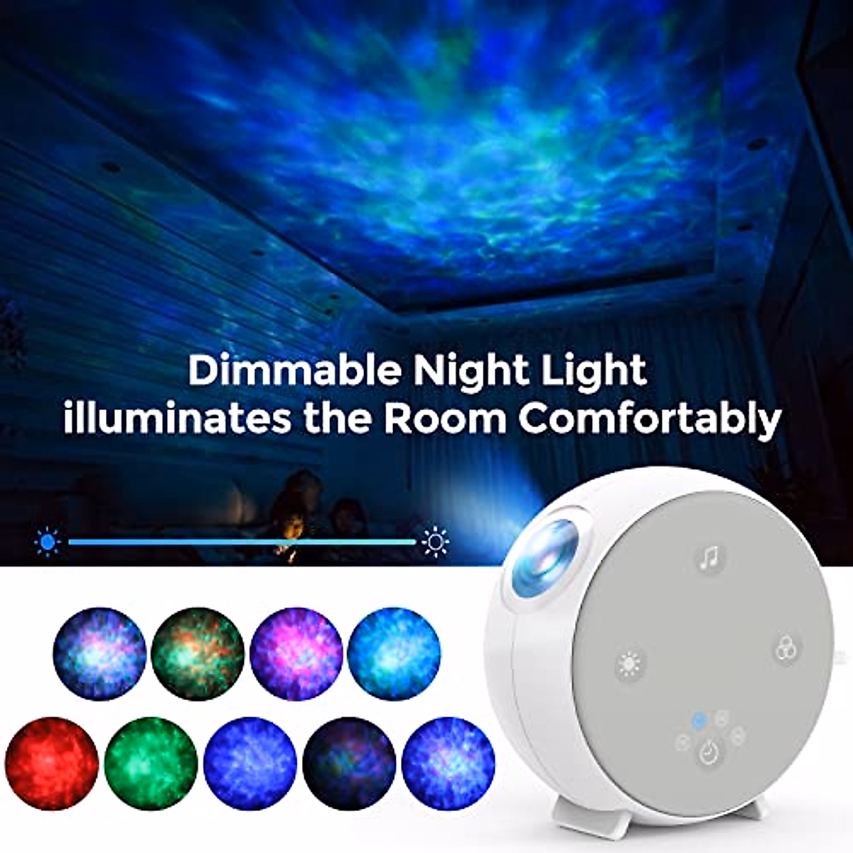 Brown/Pink/White Noise Sound Machine for Sleep- Breathing Nightlight, Auto-Off Timer & Portable Sleep Sound Machine with Travel-Friendly Design for Baby, Kids, Adults