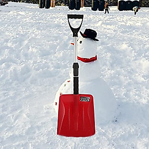 YARDWE Spatula Metal Snow Shovel Extendable Ice Shovel Winter Snow Removal Tool Mud Garden Utility Shovel for Car Camping Outdoor Activities Red Multitools