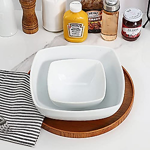 Buyajuju Chip and Dip Serving Set, 2 Tier Chip and Dip Bowls with Stand, Tiered Serving Stand, Food Server Display for Parties, Entertaining