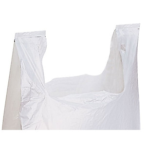 SSWBasics White Thank You Bags Case of 1000-11 ½” x 6" x 21" - Thickness .48mil HDPE- Standard Supermarket Size, Perfect for Grocery, Retail, Convenience Stores, Take-Out and Home Use