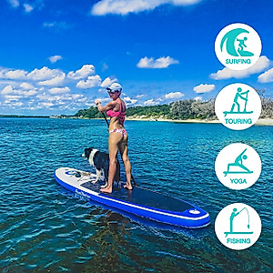 FunWater Stand Up Paddle Board Ultra-Light Inflatable Paddleboard with SUP Accessories for Adults & Youth of All Skill Levels