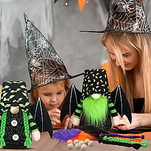 29 Pcs Halloween Gnome Accessories Set Gnome Beards Wooden Gnome Nose and Braids Craft DIY Gnomes for Halloween Christmas Party Supplies(Multi Colors)