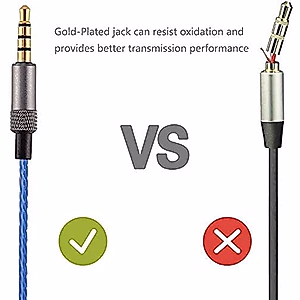 Replacement OFC Audio Cable Cord Compatible with Sol Republic Master Tracks HD Tracks HD2 Sol Republic V8 V10 V12 X3 Headphone,Headset Extension Cords with Remote Volume & Mic(4ft)
