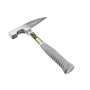 SE 22-ounce Rock Pick Hammer with Pointed Tip, 11-inch All Steel Geologist Hammer, Drop Forged Masonry Hammer with Comfortable Grip for Mining, 2lbs